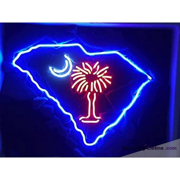 Neon Signs for Wall Decor inin South Carolina Palmetto Tree Moon Sign ...