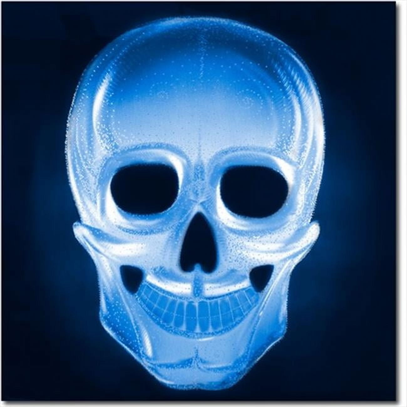 Neon Skull Blue Single-Paneled Xl Metal Wall Art - 32 x 32 in ...