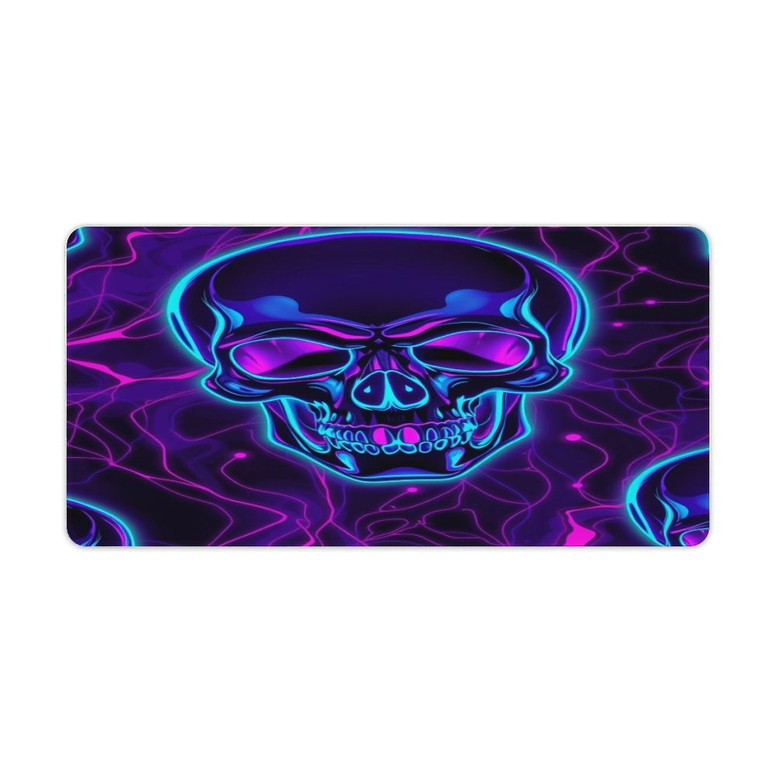 Neon Skull Psychedelic Pattern Art Mousepad Gamer Desk Mat Large ...