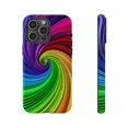 Neon Spiral Color Abstract Pattern iPhone Case 17 11 12 13 14 15 16 Pro ...