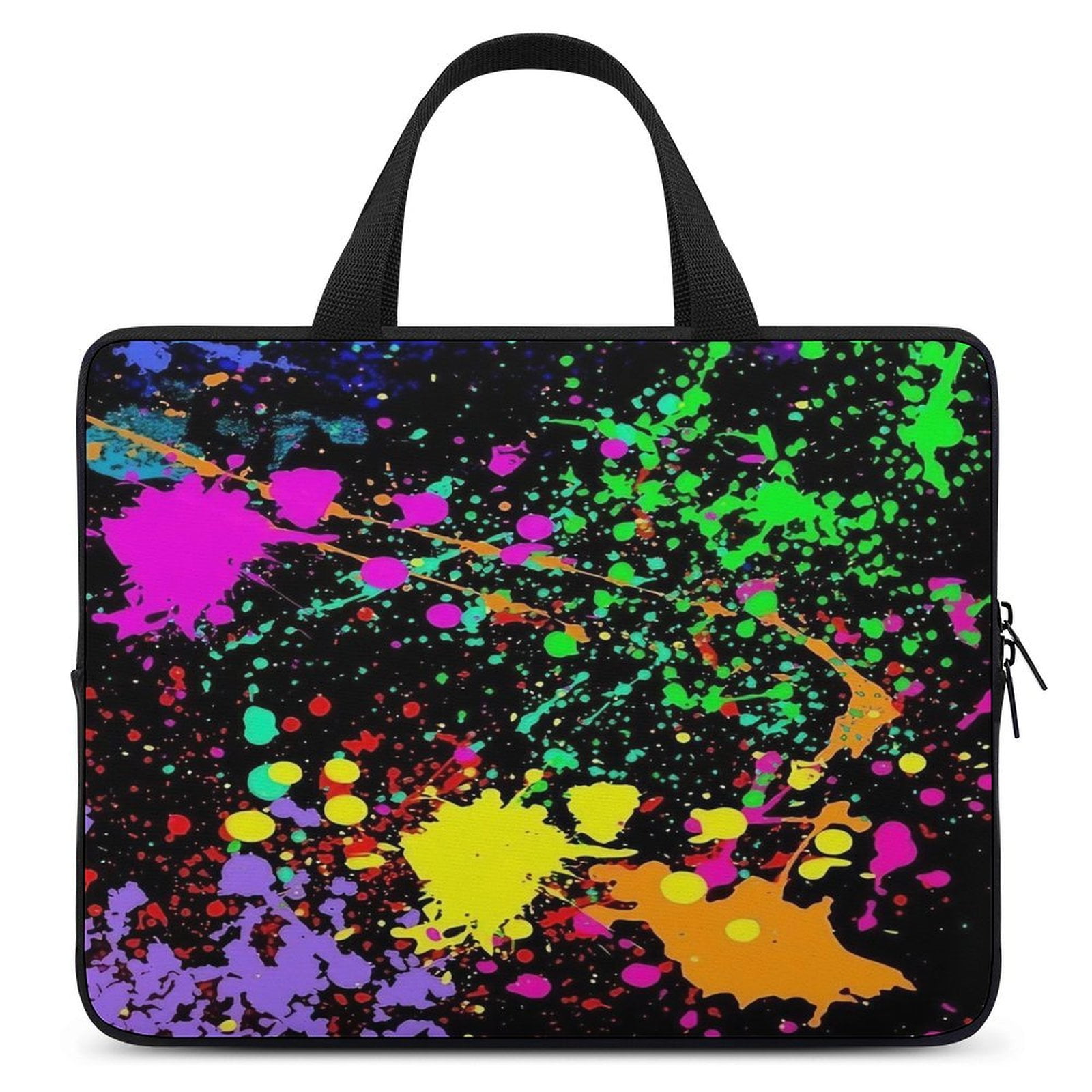 Neon Splatter Paint Laptop Bag Women Man 10 12 13 15 17 Inch Office ...