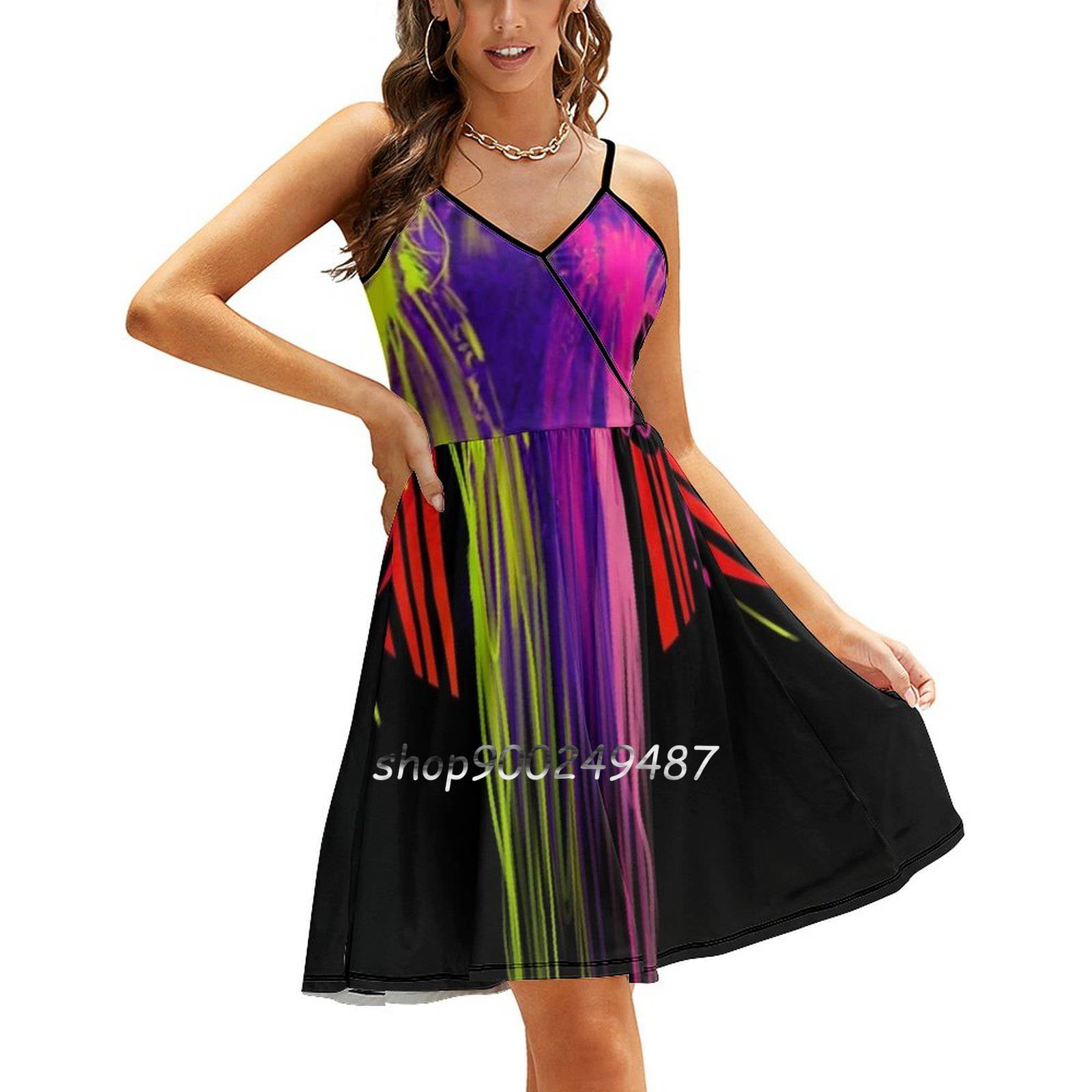 Neon Square Neck Dress New Plus Size Elegant Women Waist Tight Dress ...