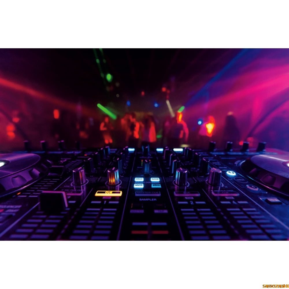 Neon Stage Backdrop Music Ball Light Rays 80s 90s Disco Hip Hop Party ...