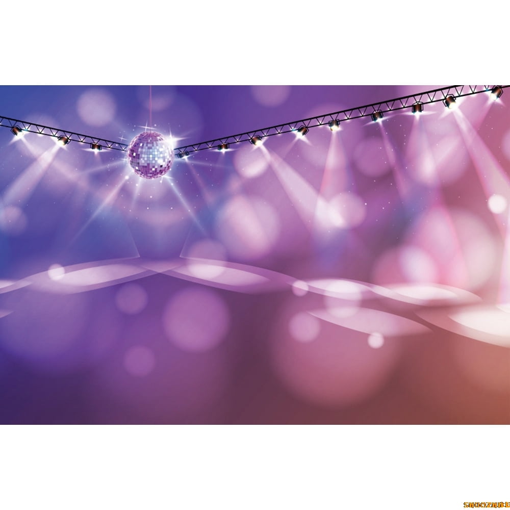 Neon Stage Backdrop Music Ball Light Rays 80s 90s Disco Hip Hop Party ...