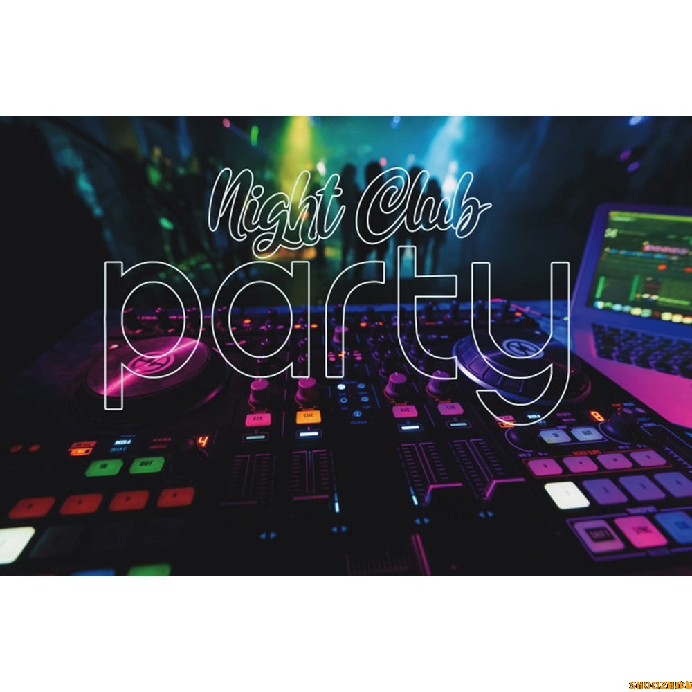Neon Stage Backdrop Music Ball Light Rays 80s 90s Disco Hip Hop Party ...