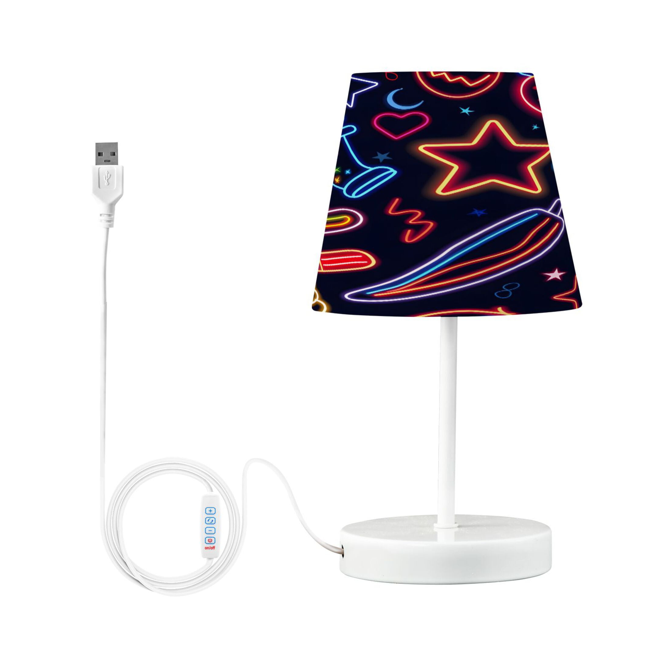 Neon Star Pepper Strawberry Apple Desk Lamp LED Table Nightstand Lamps ...