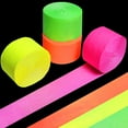 Neon Streamers Glow in The Dark Crepe Paper, Blacklight UV Reactive ...