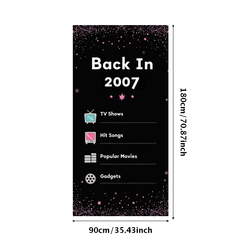 Neon Style Back In 2007 Background Banner Party Decorations Photography ...