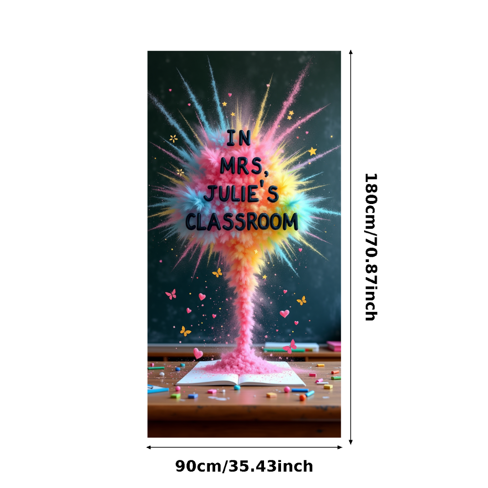 Neon Style Classroom Themed Banner with Magical Cave Background ...