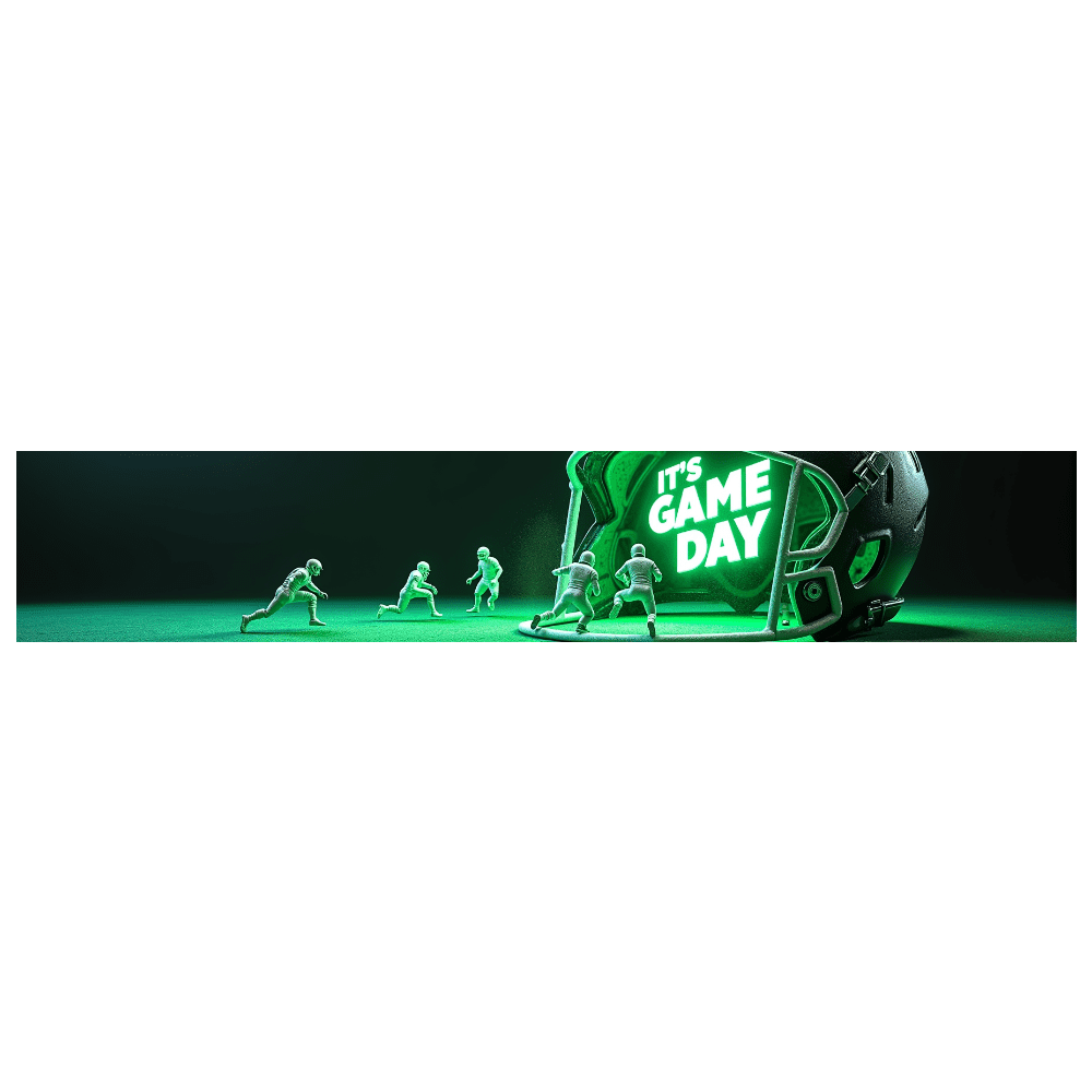 Neon Style Game Day Banner Background Party Decorations Sports Event ...