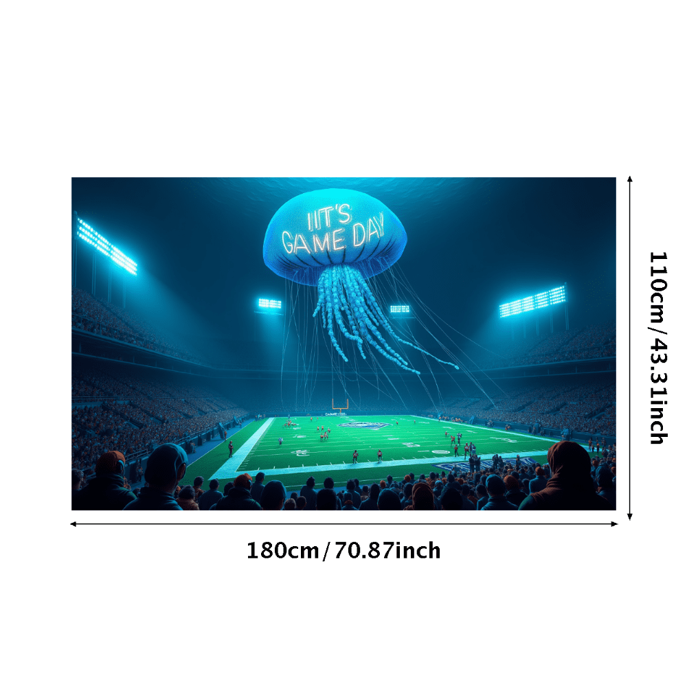 Neon Style Game Day Banner Background Party Decorations Sports Event ...