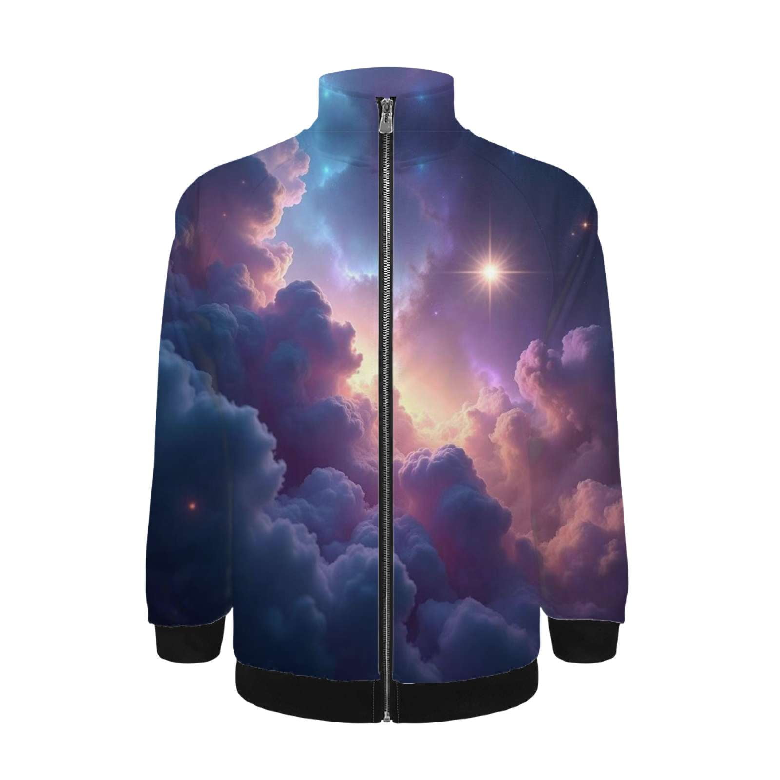 Neon Summer Sky Jacket Men's Street Cool Long Sleeves Coat Personality ...