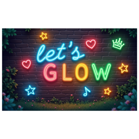 Walmart Neon Decorations - Happy Birthday Porch Sign, Blacklight Prop ...
