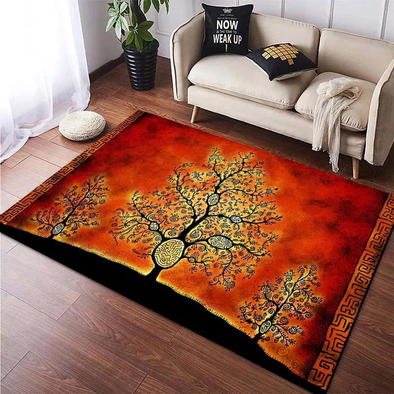 Neon Tree of Life Nature Energy Magic Carpet for Living Room Home r ...