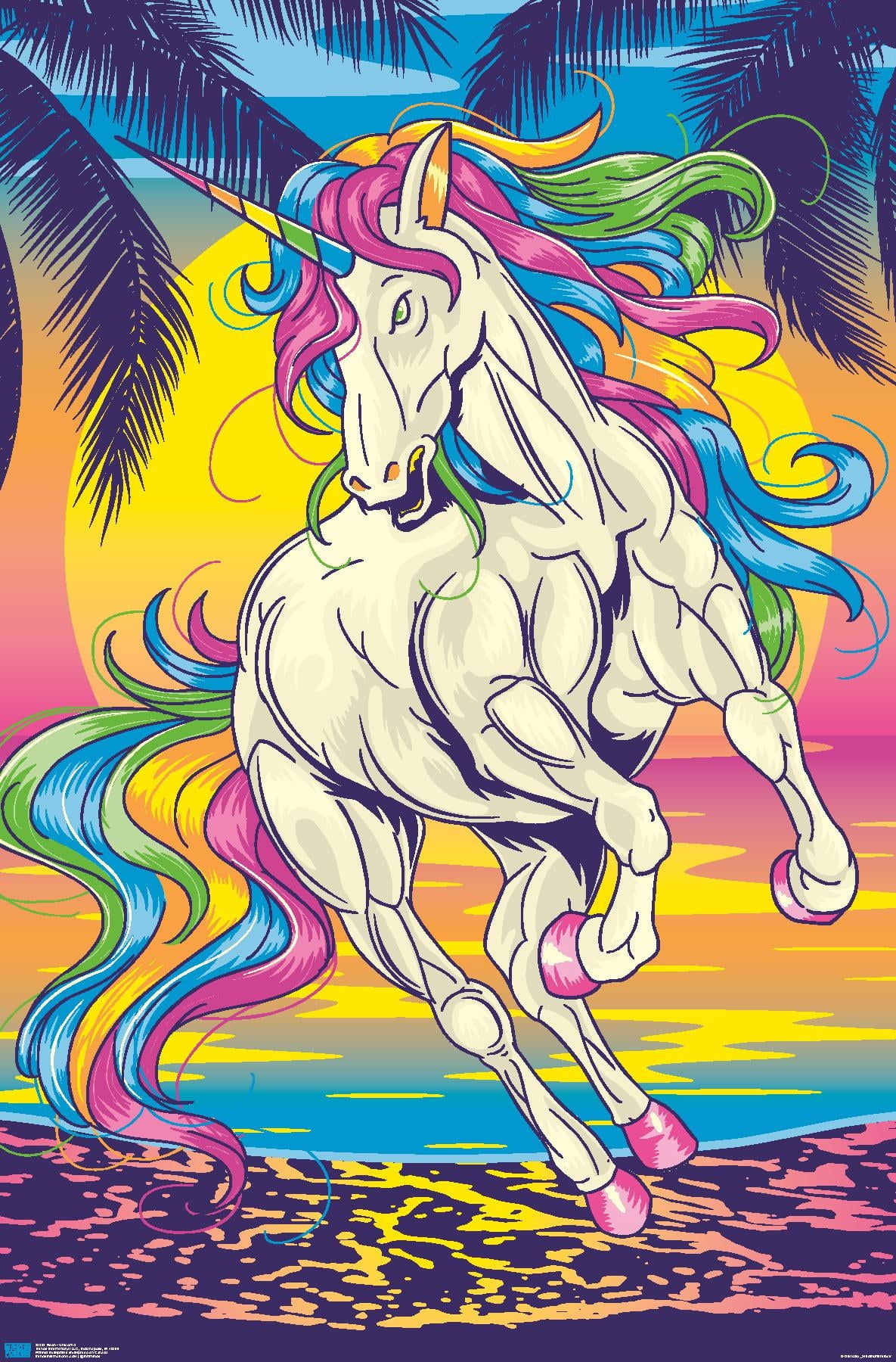 Neon - Unicorn 2 Neon Wall Poster, - Walmart.com