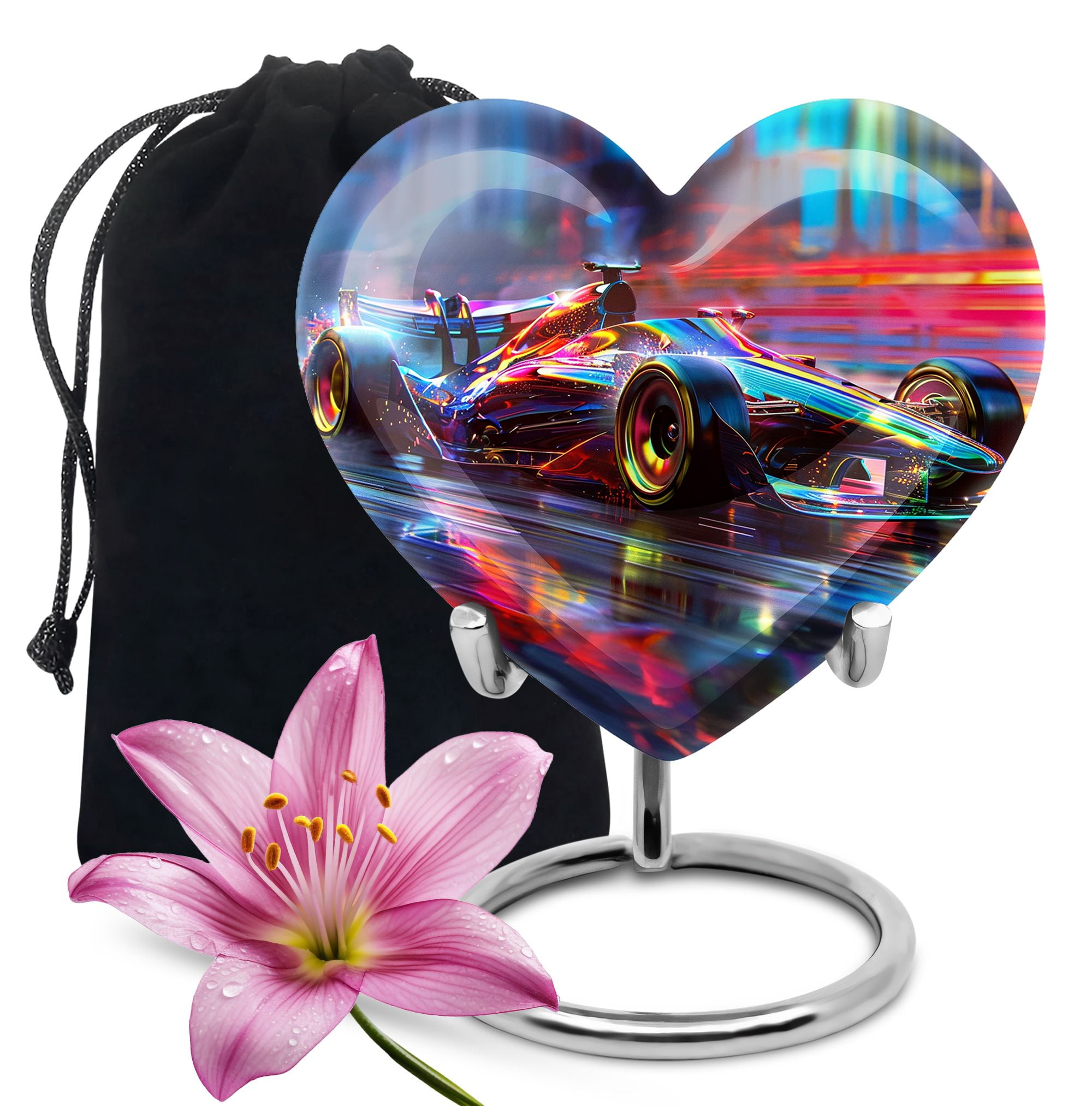 Neon Velocity Racing Blur Car - Tiny Urns For Human Ashes - Unique ...