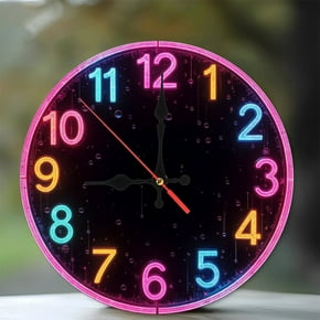 Neon Wall Clocks