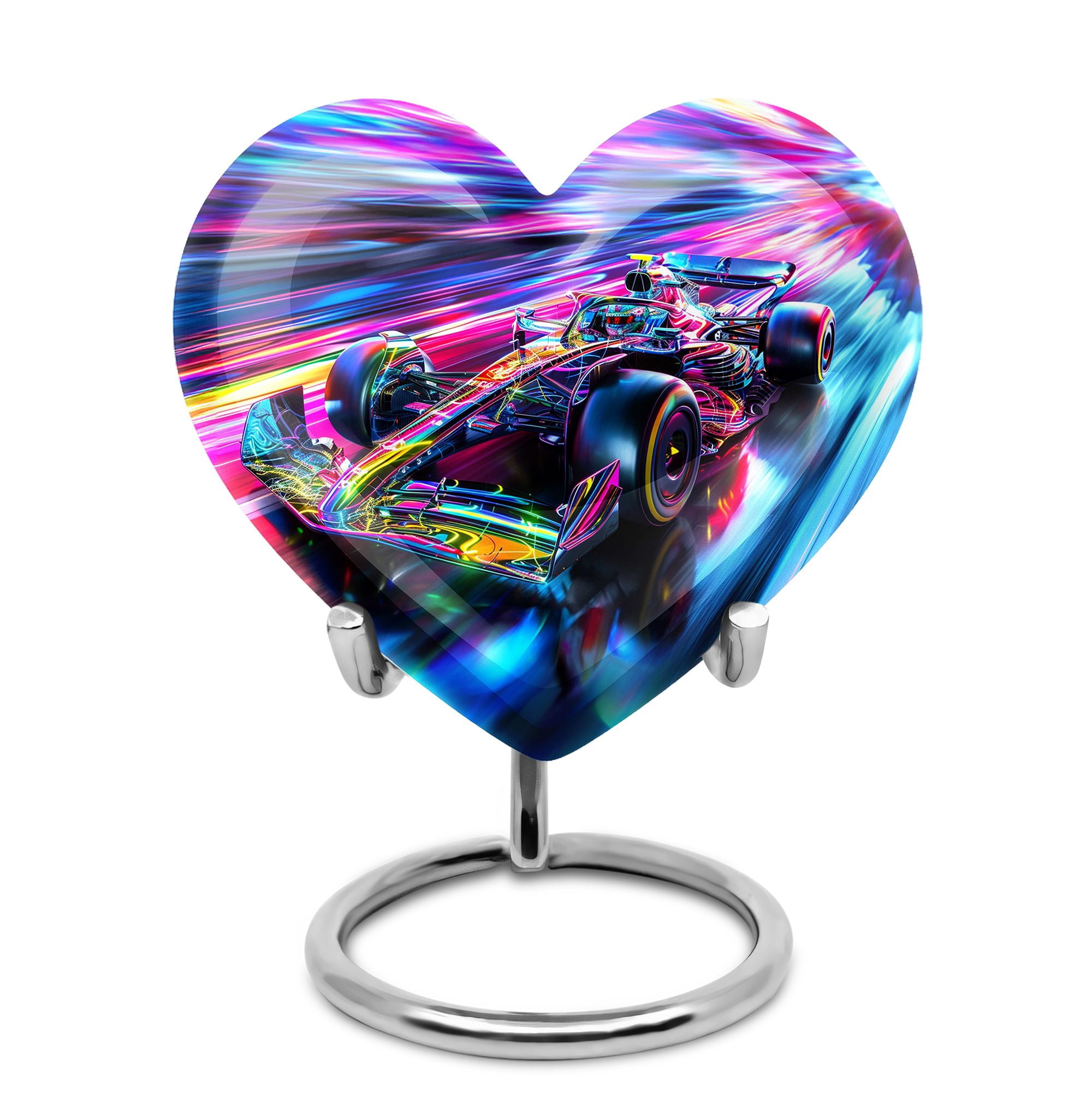 Neon Warp Speed Showcase Car - Heart Keepsake Urns - Unique Mini Heart ...