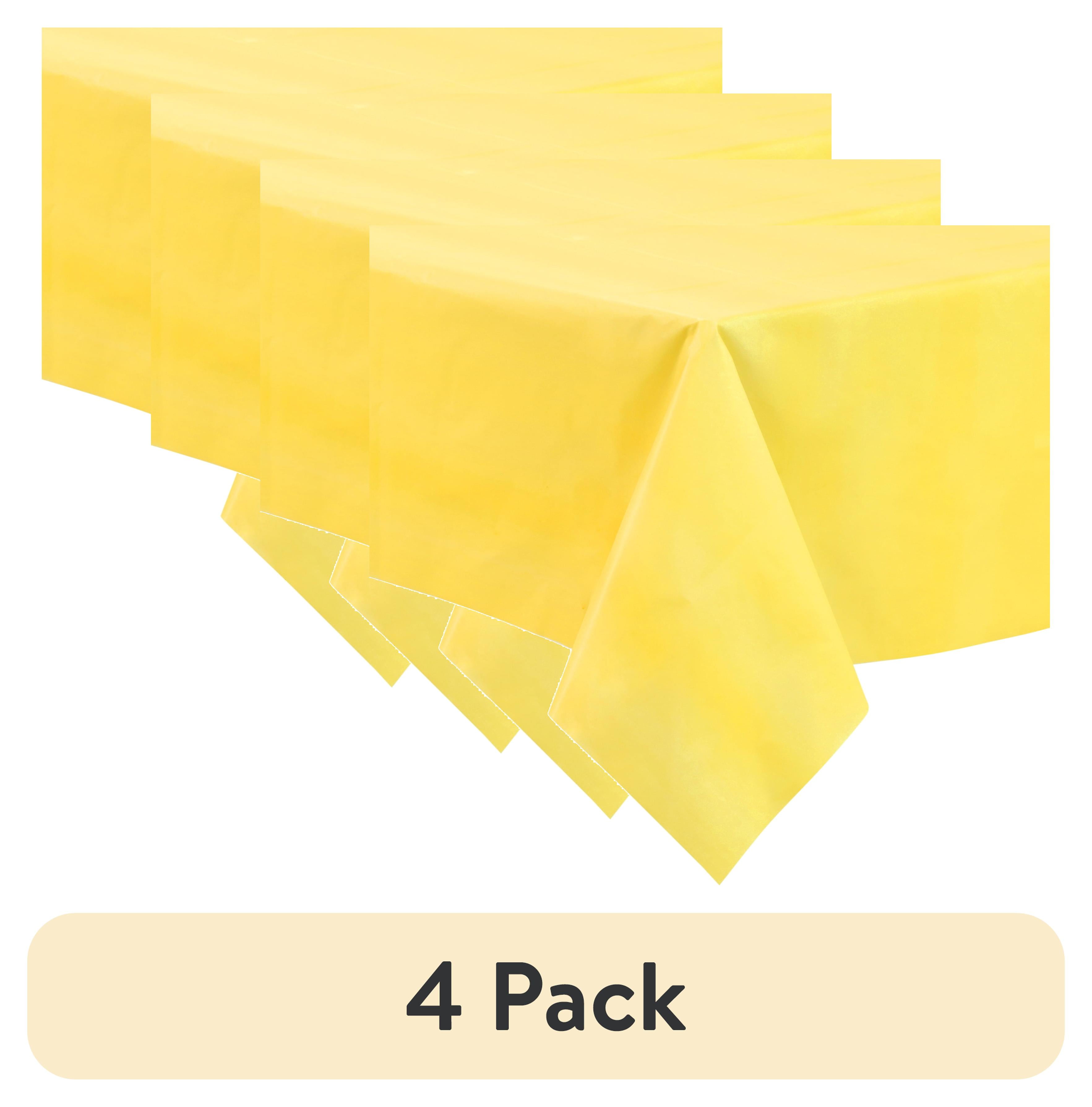 (4 pack) Way to Celebrate! Plastic Party Tablecloths, 108 x 54in, Neon ...