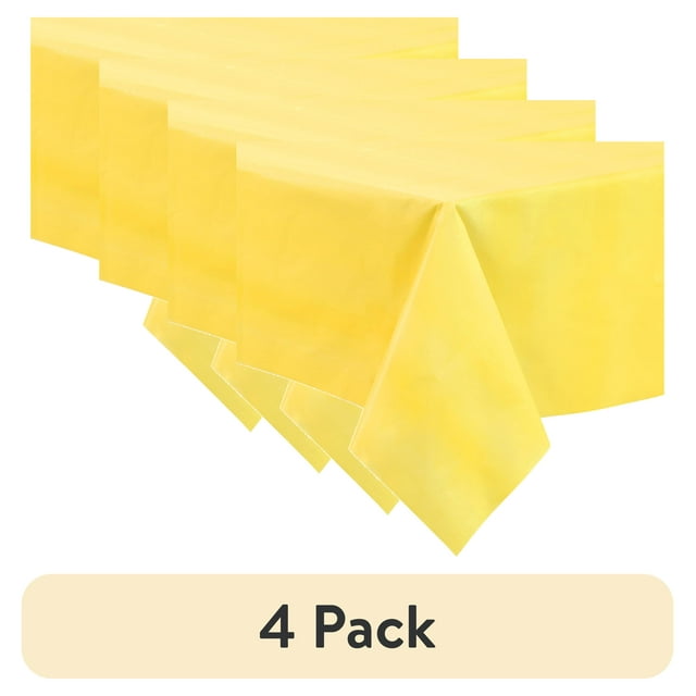 (4 pack) Way to Celebrate! Plastic Party Tablecloths, 108 x 54in, Neon ...