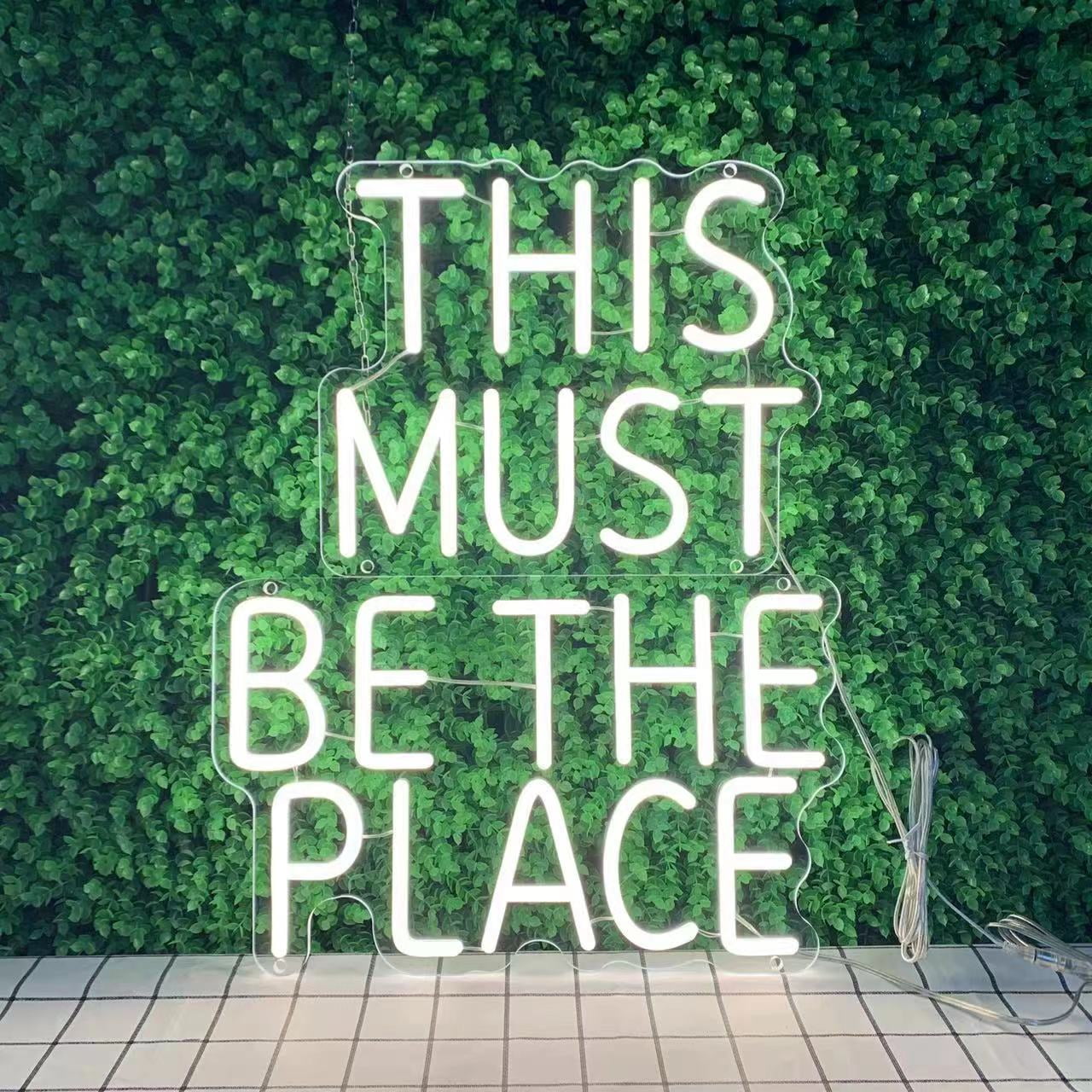 Neon sign This Must Be The Place with Dimmer, Neon Sign Bedroom ...