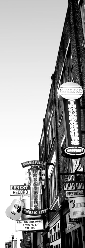 Neon signs at dusk, Nashville, Tennessee, USA Poster Print (13 x 36 ...
