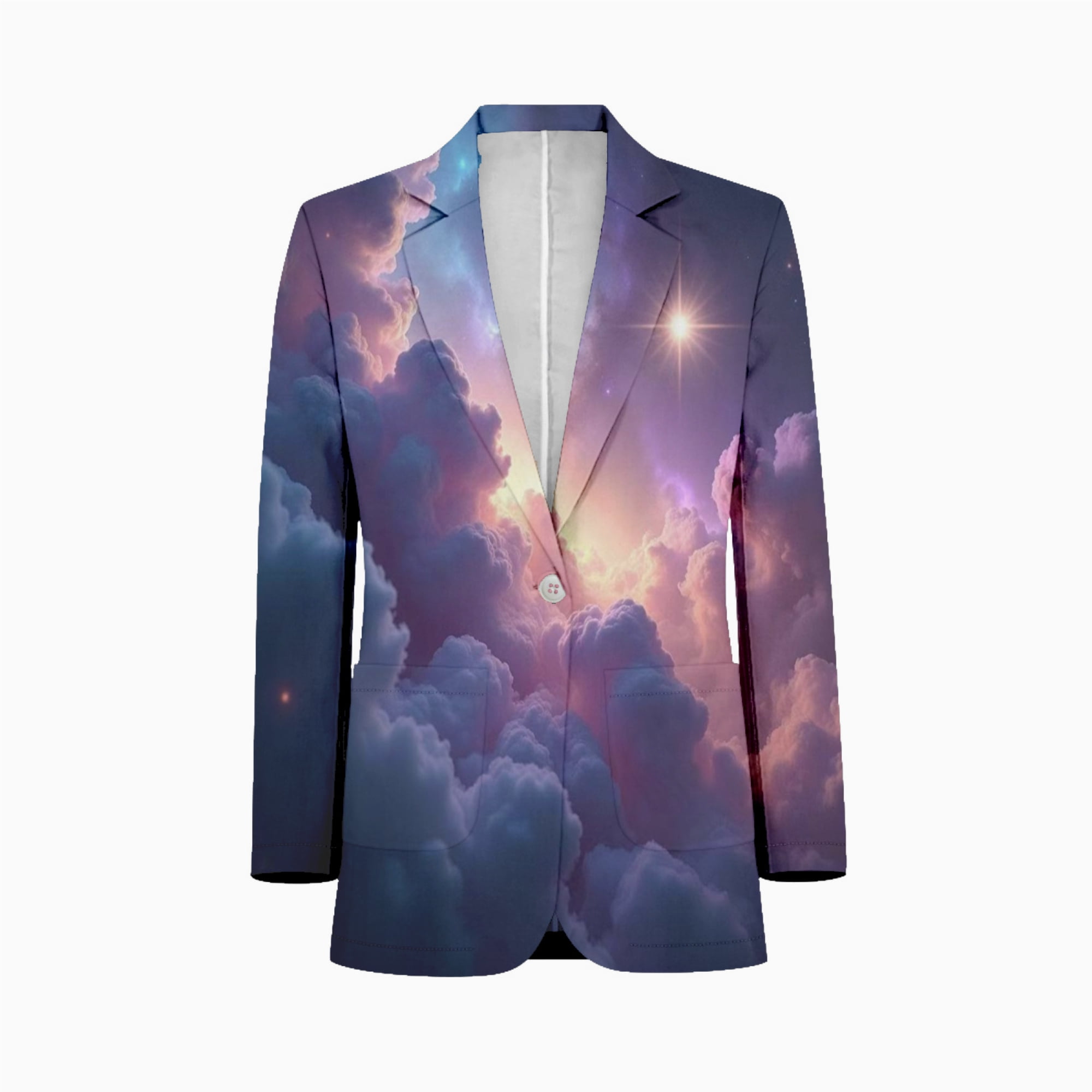 Neon summer sky Customized Men's Suits full man Shawl Collar Gentleman ...