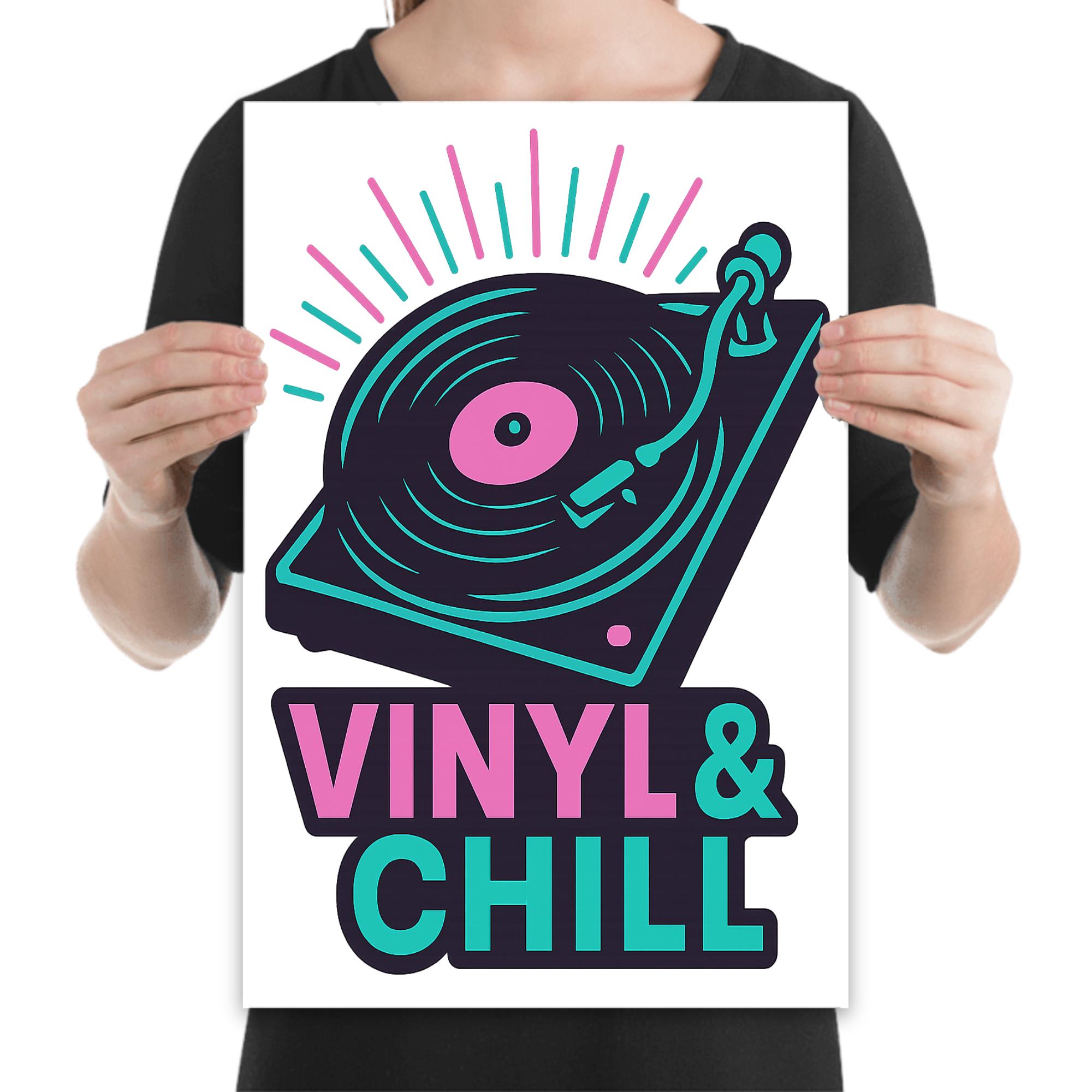 Neon Vinyl Revival Art - Music Fans - 13x19 Poster Print - Wall Decor ...