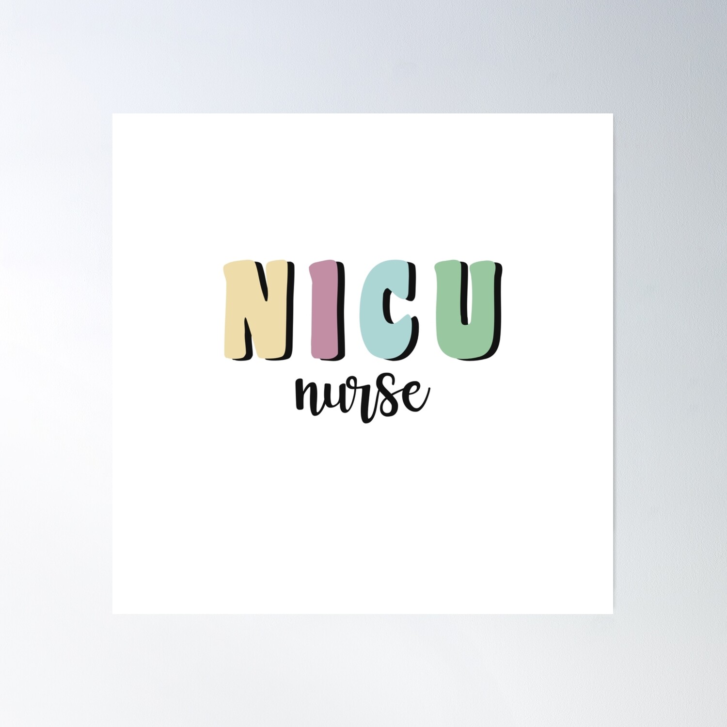 Neonatal Intensive Care Unit (Nicu) Nurse Poster Wall Art, Modern Wall ...
