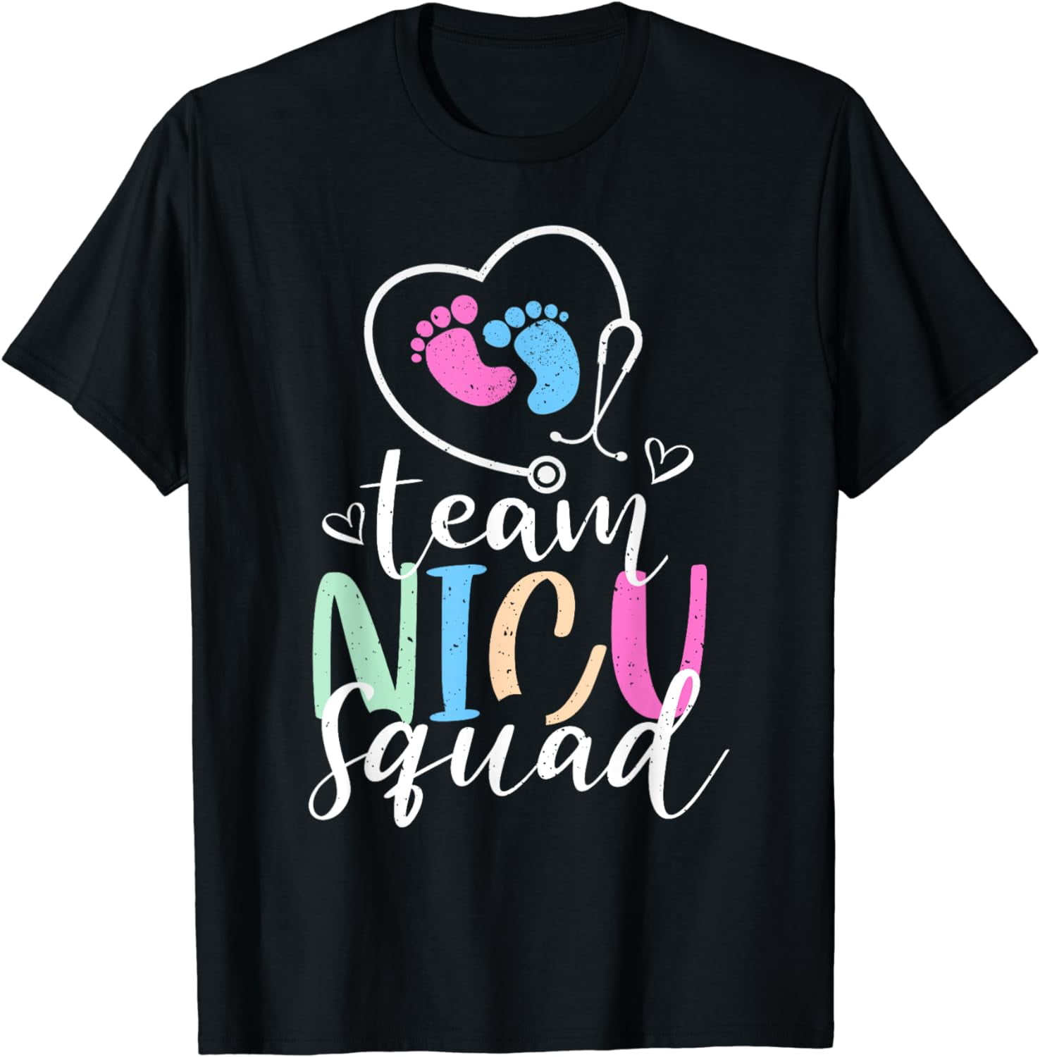 Neonatal NICU Nurse Tee Team Tiny Humans RN Nursing Newborn T-Shirt ...