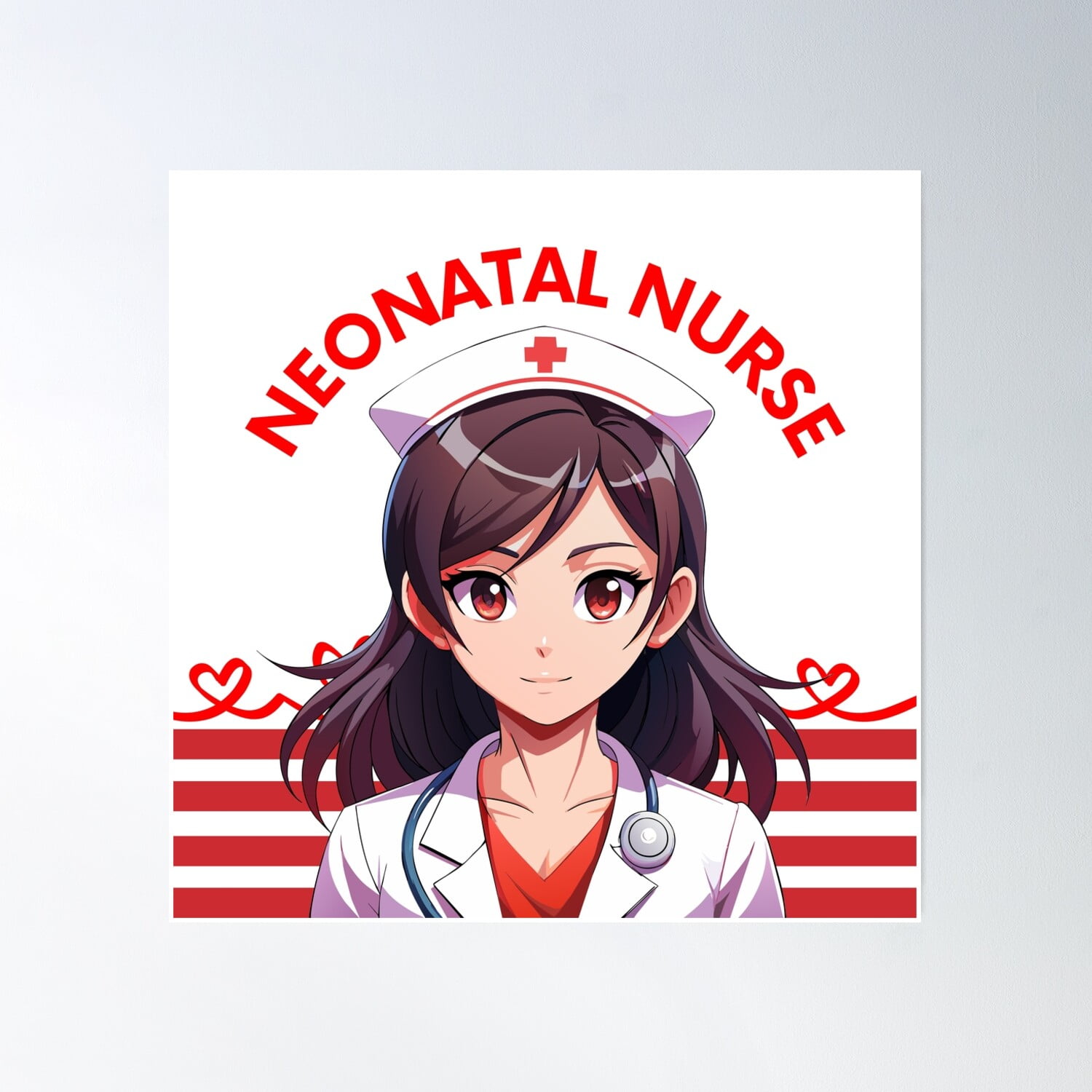 Neonatal Nurse Anime-Inspired Design For Healthcare Heroes Poster Wall ...
