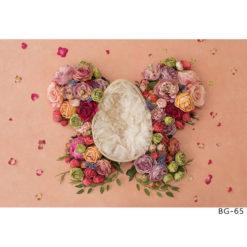 Neonatal Portrait Photography Background Flowers Swing Birthday Art ...