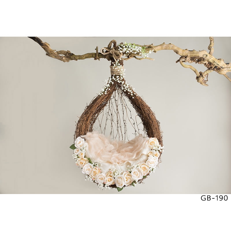 Neonatal Portrait Photography Background Flowers Swing Birthday Art ...