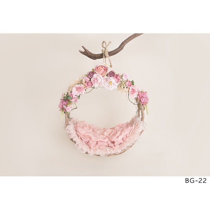 Neonatal Portrait Photography Background Flowers Swing Birthday Art ...
