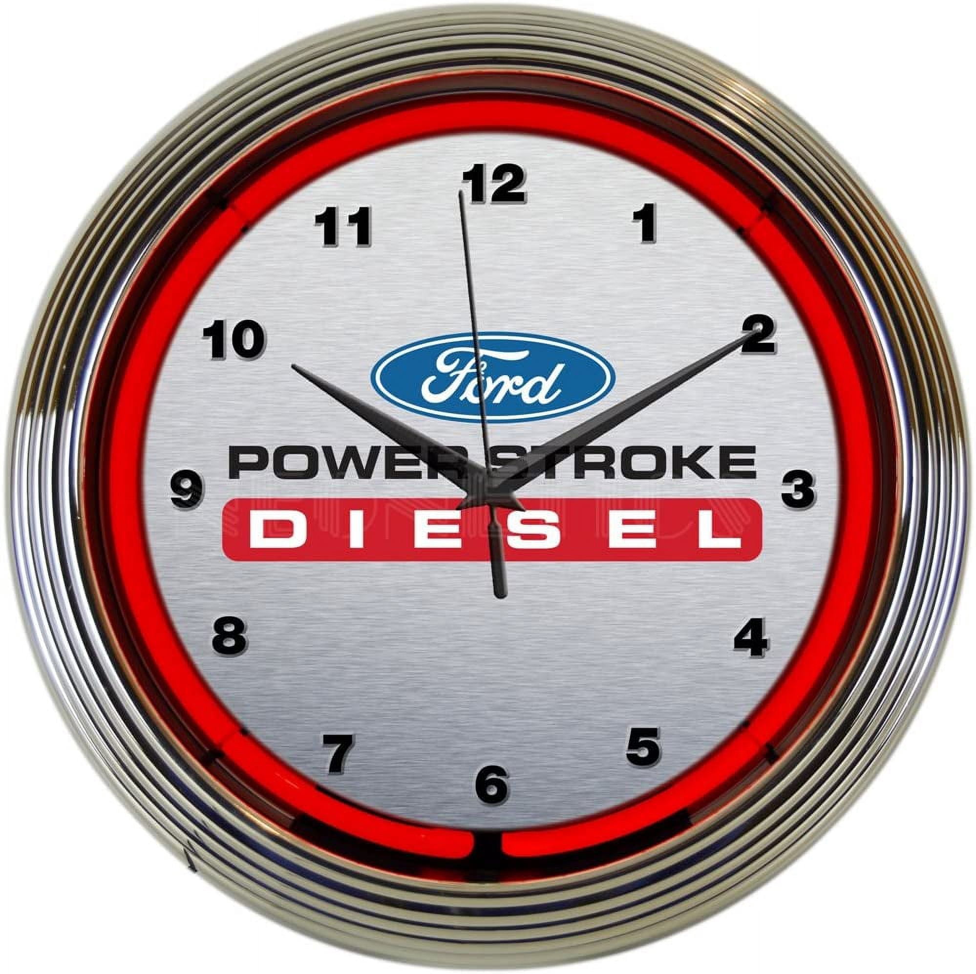 Neonetics 8FRDPS Ford Power Stroke Diesel Neon Clock - Walmart.com