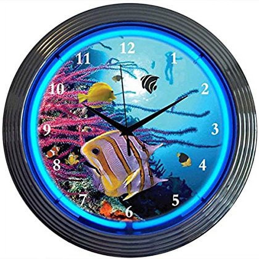 Neonetics Bar and Game Room Aquarium Neon Wall Clock, 15-Inch - Walmart.com