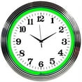 Neonetics Bar and Game Room Neon Alphanumeric Wall Clock with Green ...