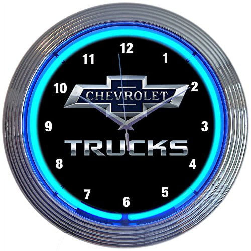 Neonetics Chevy Trucks 100th Anniversary Neon 15'' Wall Clock - Walmart.com