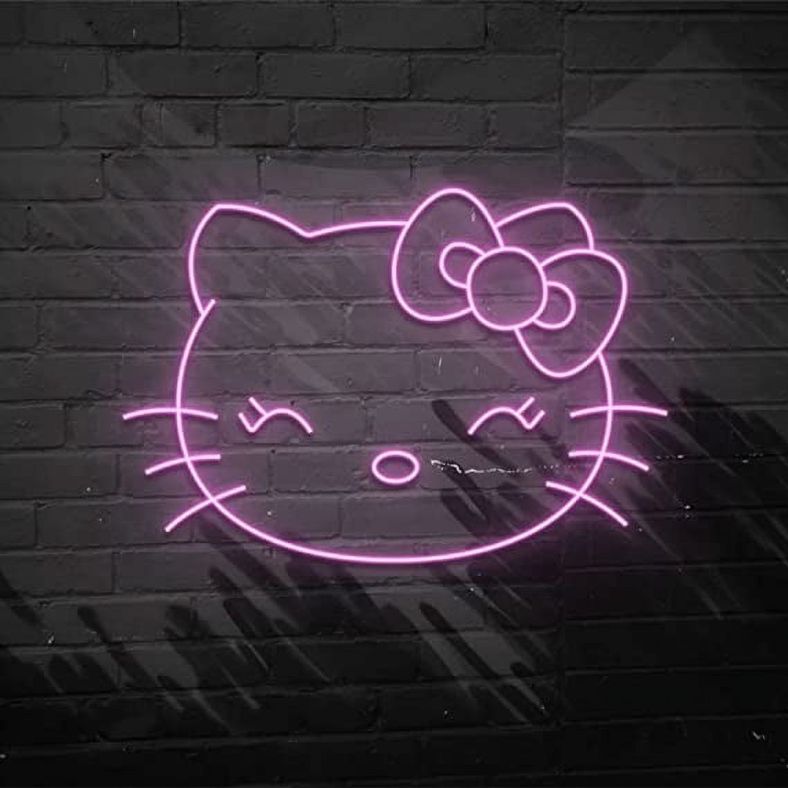 Neonium Anime Hello Cat Neon Sign Anime Acrylic Light Cute Cartoon Cat ...