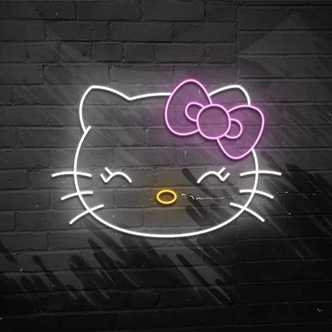 Neonium Anime Hello Cat Neon Sign Anime Acrylic Light Cute Cartoon Cat ...
