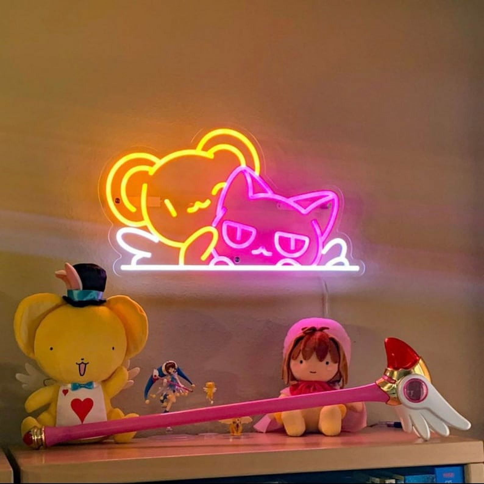 Neonium Anime Sakura Magical Girl Neon Sign Card Hunter Neon sign Kero1 ...