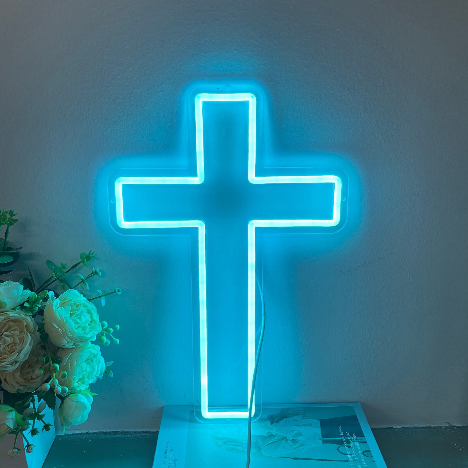 Neonium Custom Cross Led Neon Sign Party Home Wall Decor Church ...