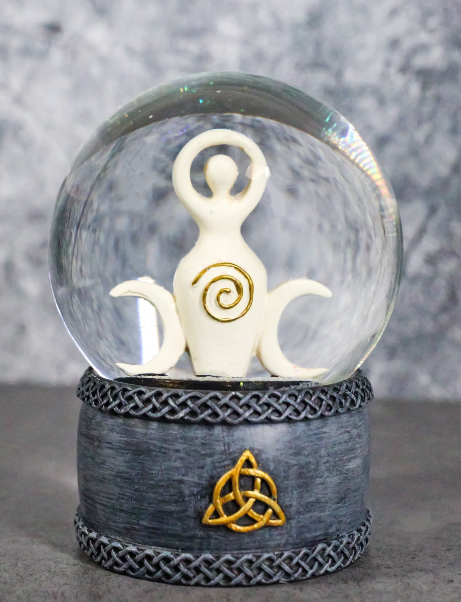 Neopagan Shaman Spiral Goddess Triple Moon Goddess Wicca Glitter Water ...