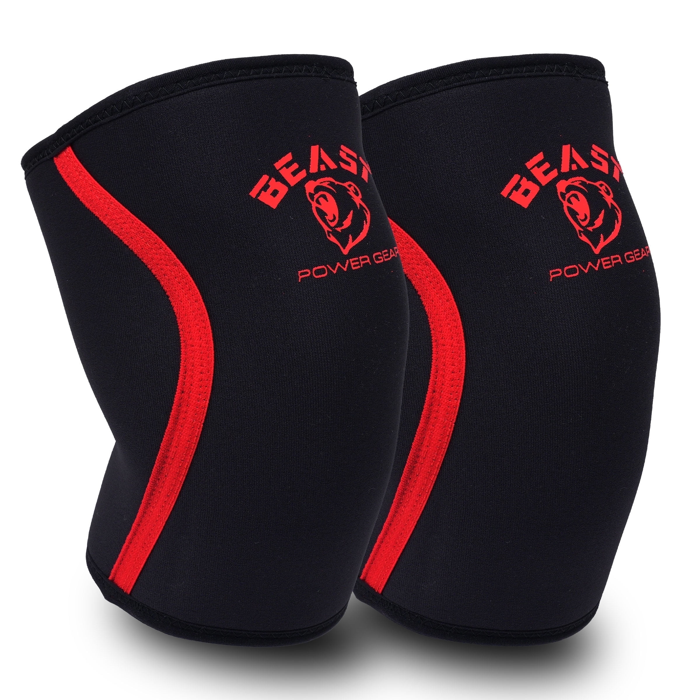 Neoprene Compression Knee Sleeves 7MM (Pair) Enhanced Knee Support in ...