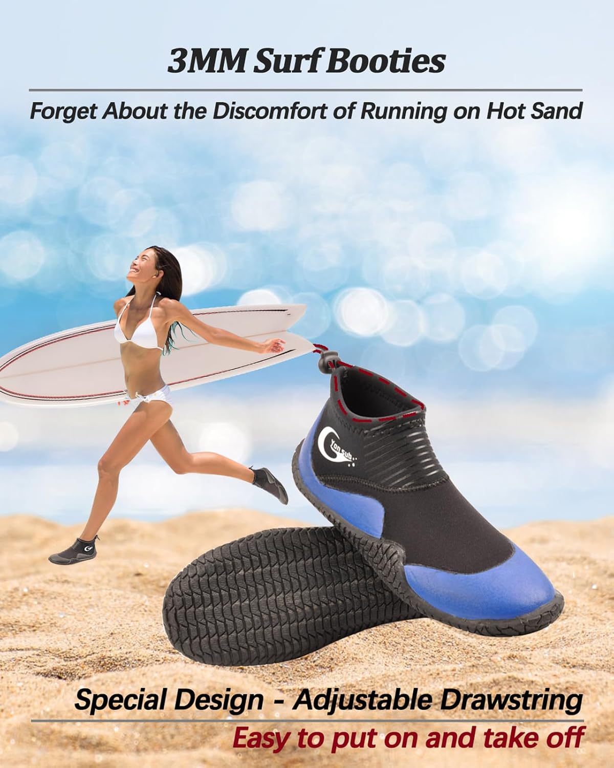 Neoprene Dive Boots, Scuba Diving Surf Wetsuit Booties for Men Women ...