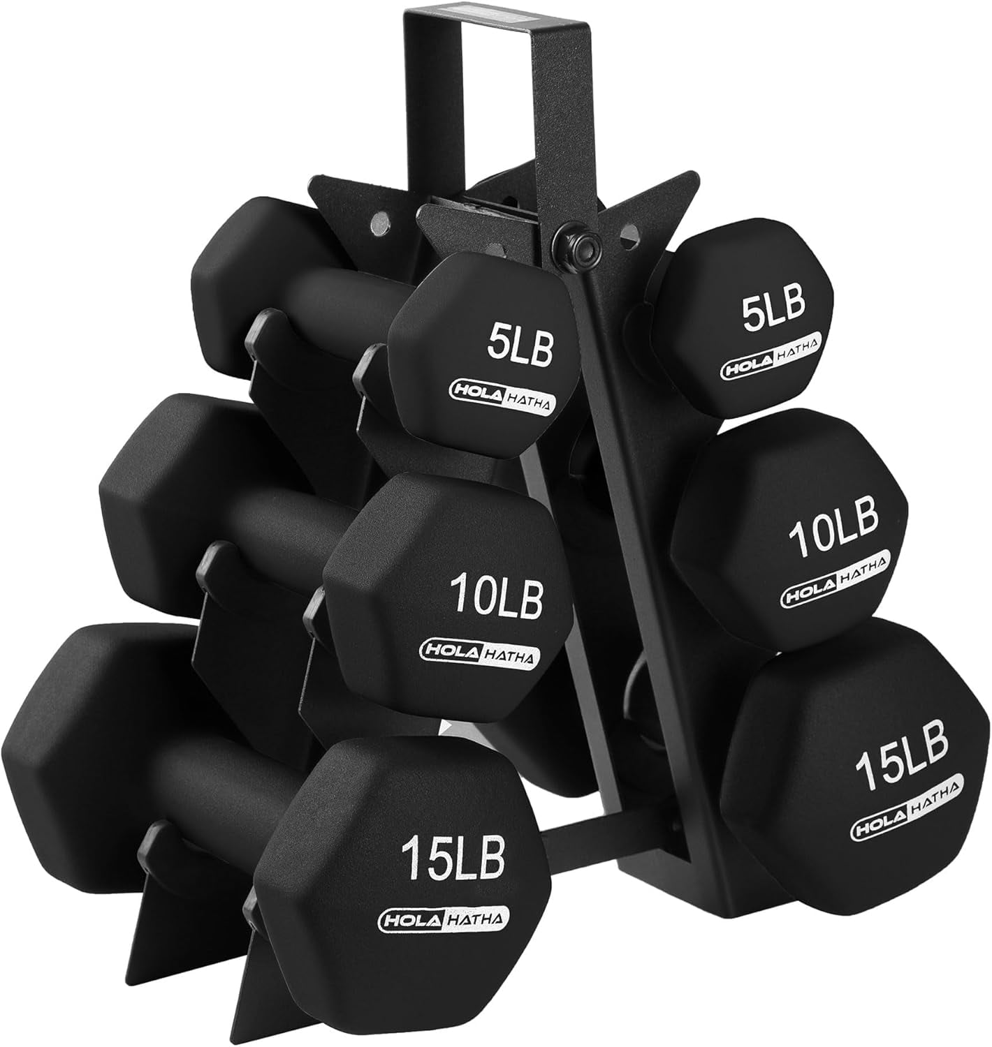 Neoprene Dumbbell Free Hand Weight Set with Rack, Ideal for Home ...