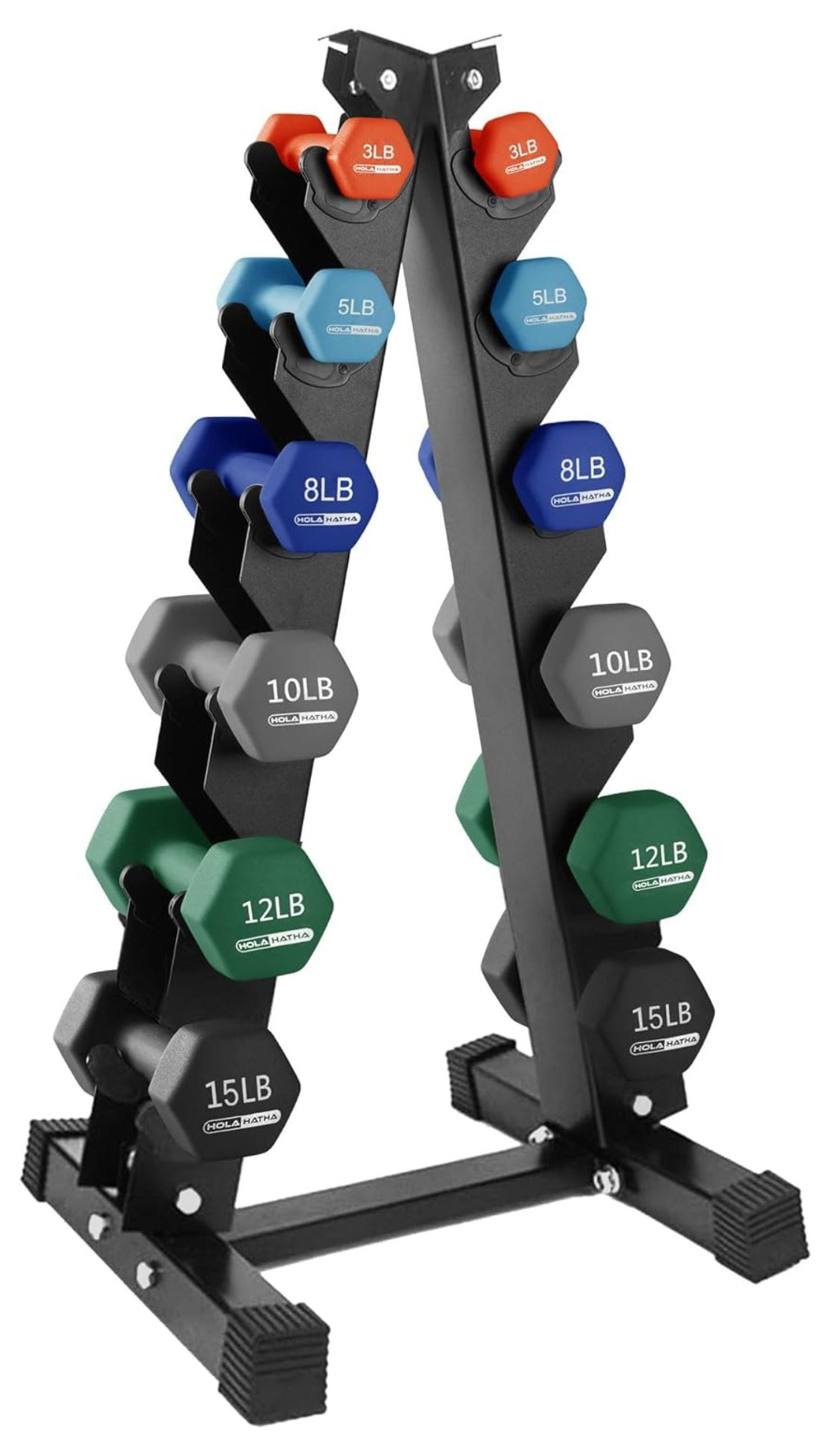 Neoprene Dumbbell Free Hand Weight Set with Rack, Ideal for Home ...
