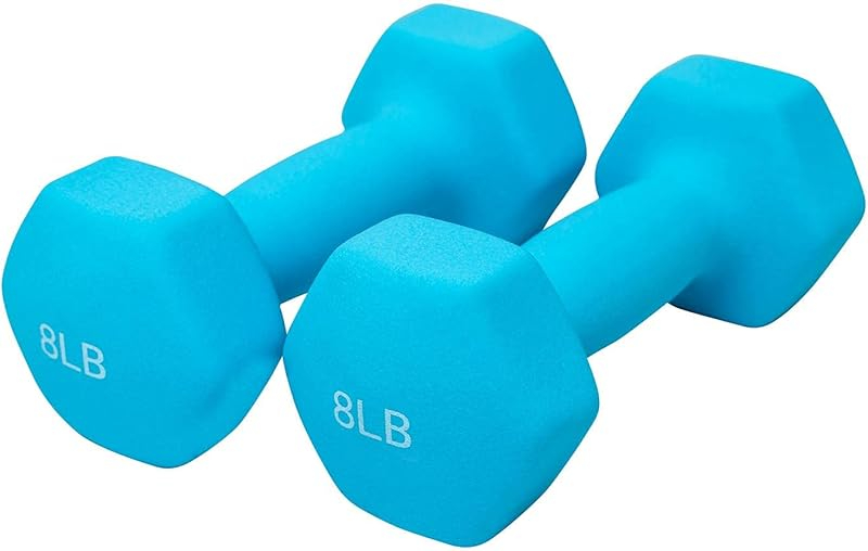 Neoprene Dumbbell Hand Weights, Sets of 2 Hexagon Non-Slip Weights for ...