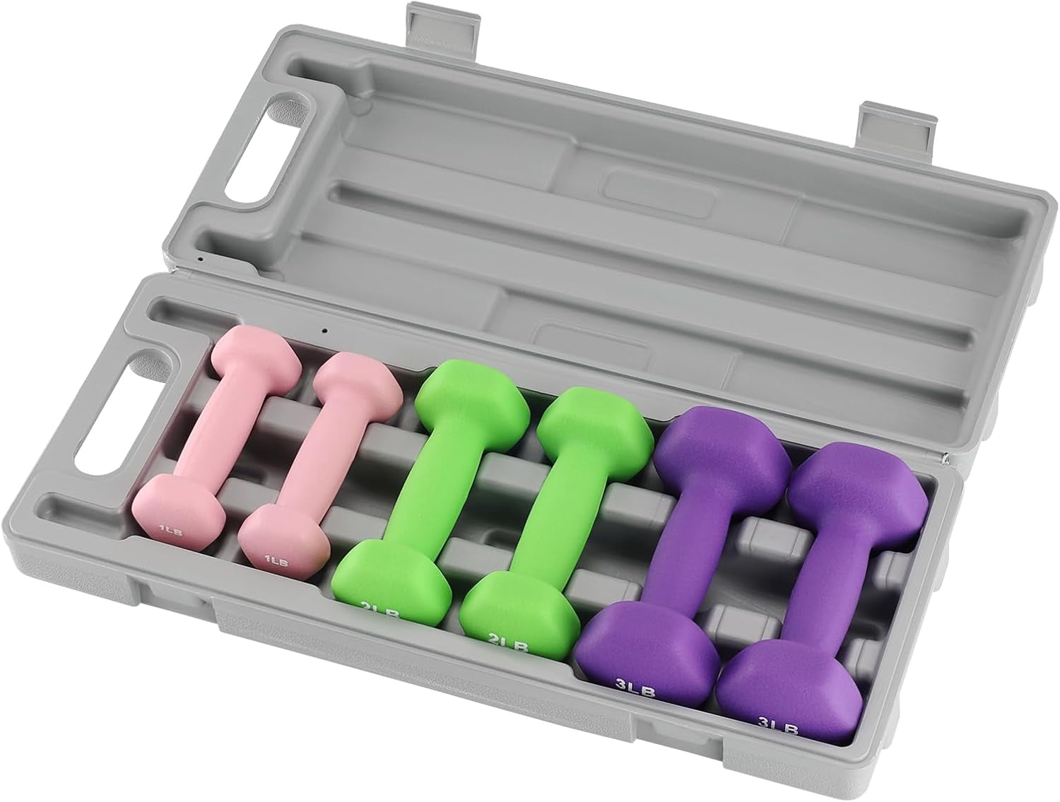 Neoprene Dumbbell Set for Women & Kids - Light Dumbbell Set (1/2/3, 2/3 ...