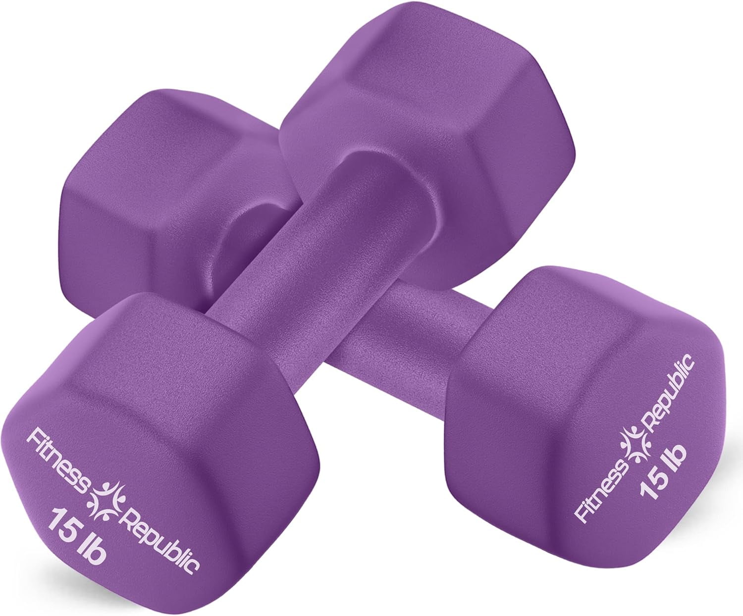 Neoprene Dumbbell Set of 2, Non-Slip, Hex Shape, Free Weights for ...